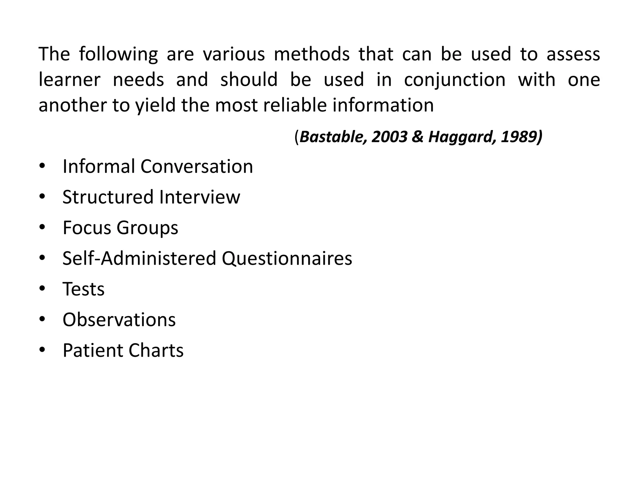 Learning Need Analysis for Nursing Education | PPTX