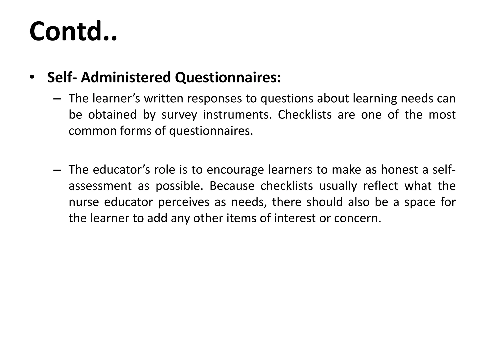 Learning Need Analysis for Nursing Education | PPTX