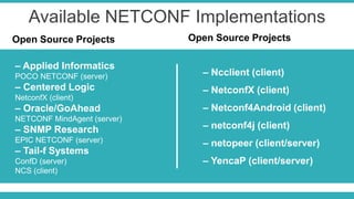 Learning netconf yang from scratch | PPTX