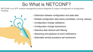Learning netconf yang from scratch | PPTX
