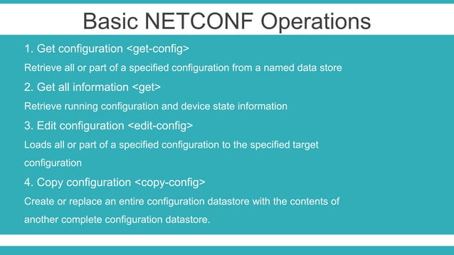 Learning netconf yang from scratch | PPTX