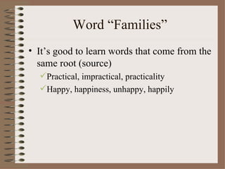 Learning New Words | PPT