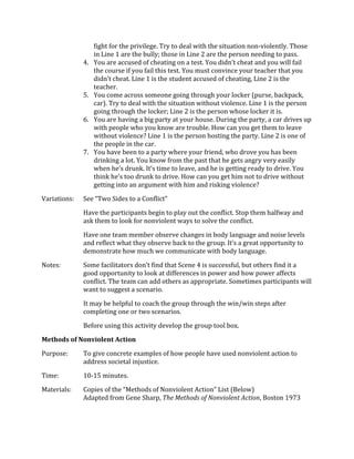 Learning nonviolent conflict resolution skills | PDF | Fish and ...
