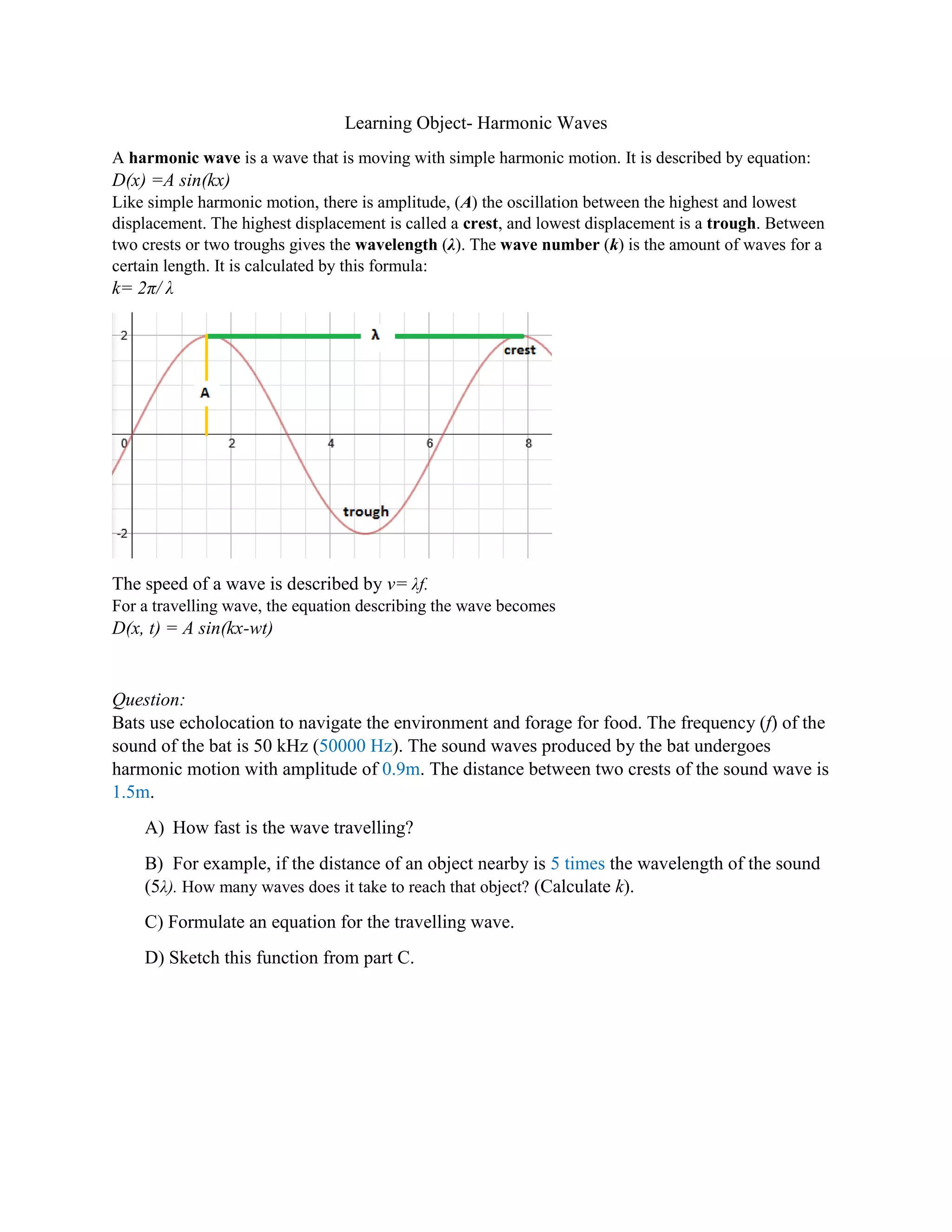 Learning Object Harmonic Waves | PDF