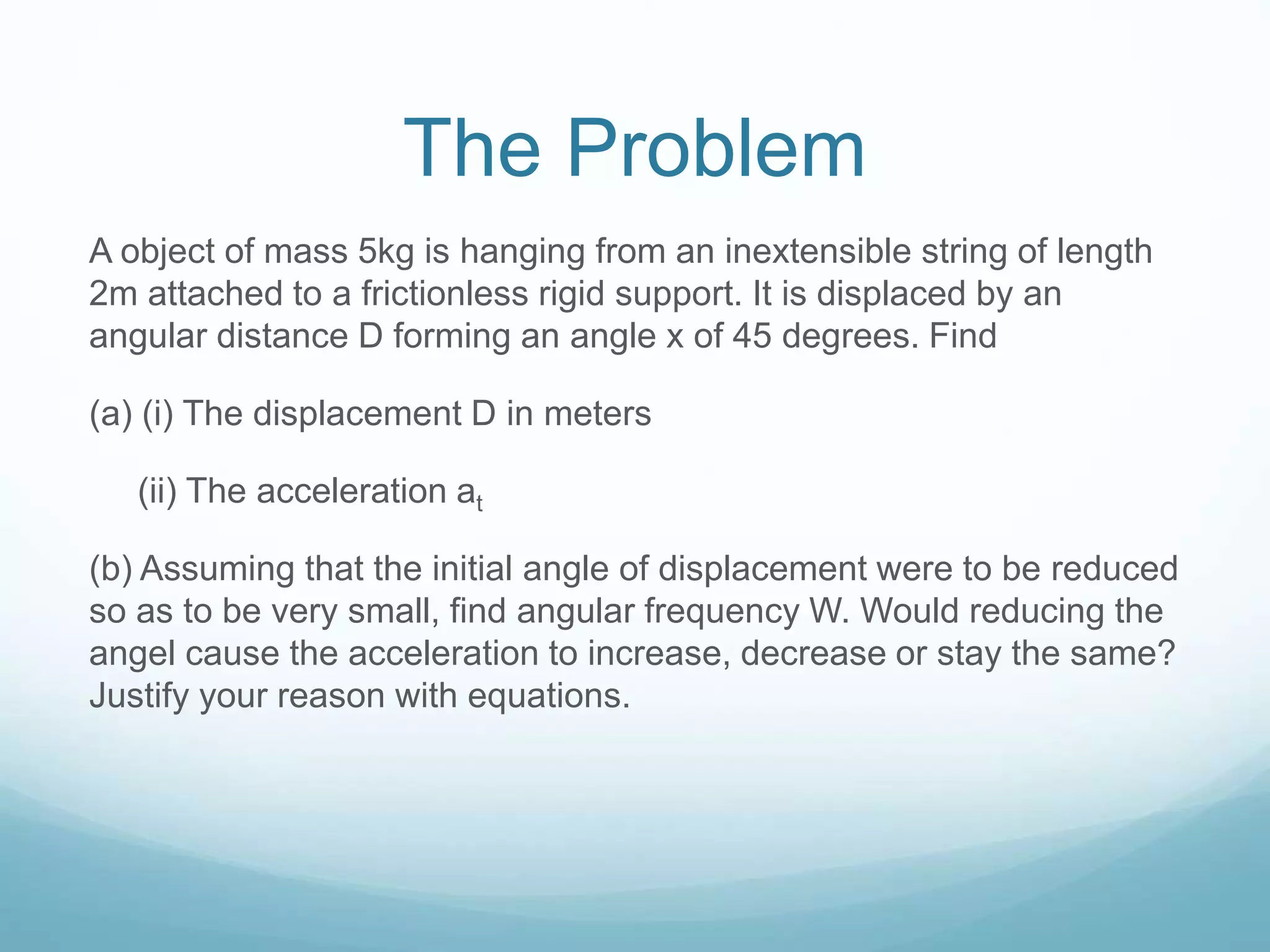 Periodic motion in a simple pendulum | PPTX