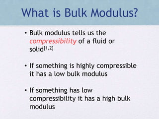 Learning Object 4 - Bulk Modulus | PPT