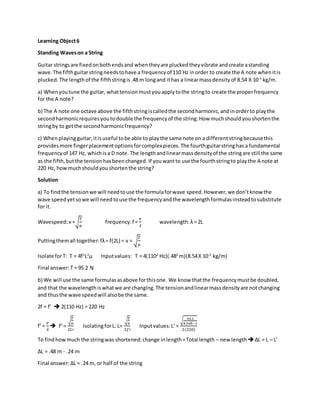Learning object 6 guitar strings | DOCX