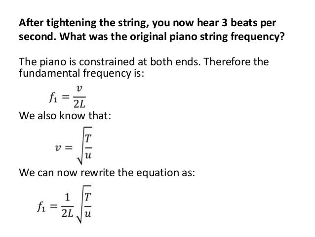 Applying beats to tune your piano