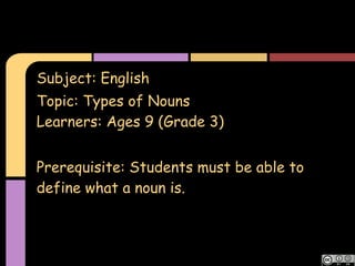 Learning object for Nouns | PDF