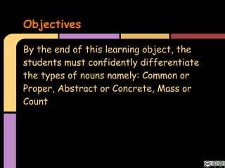 Learning object for Nouns | PDF