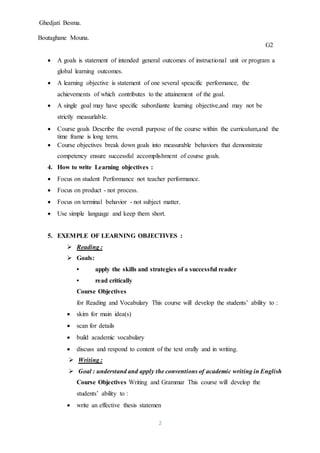 Learning objective | PDF