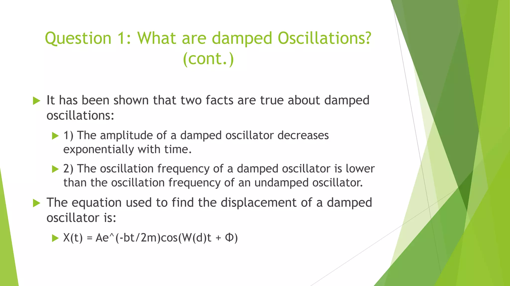 Damped Oscillations | PPTX