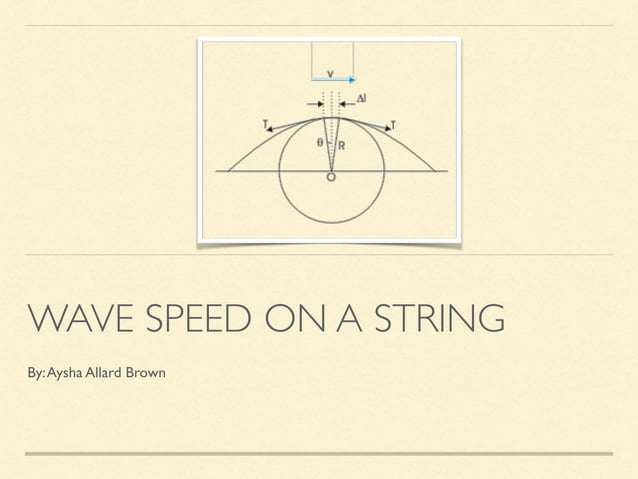 Wave Speed on a String | PDF | Physics | Science