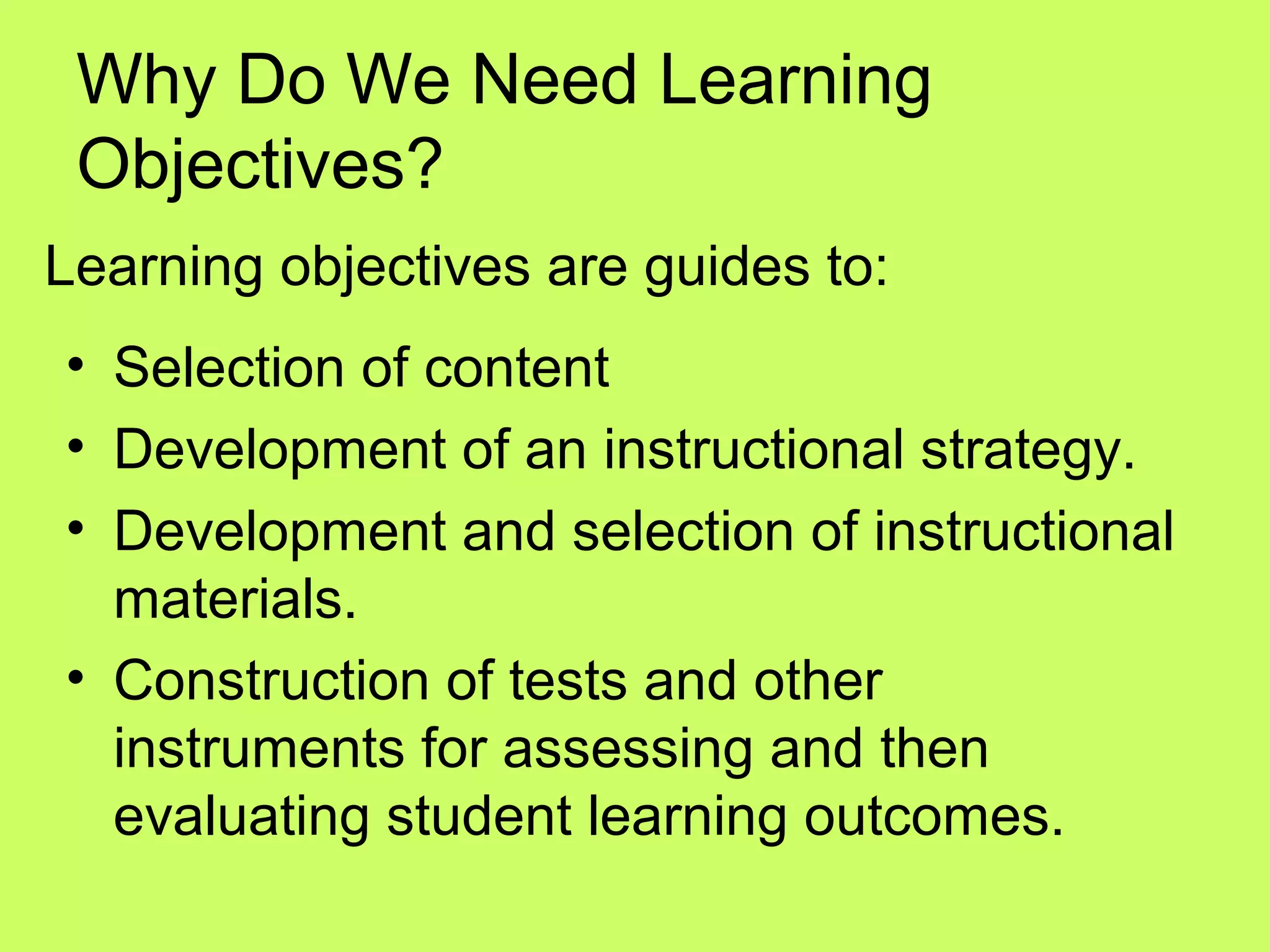 Learning Objectives | PPT