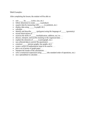 Learning objectives | DOCX