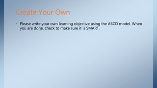 Learning objectives | PPTX