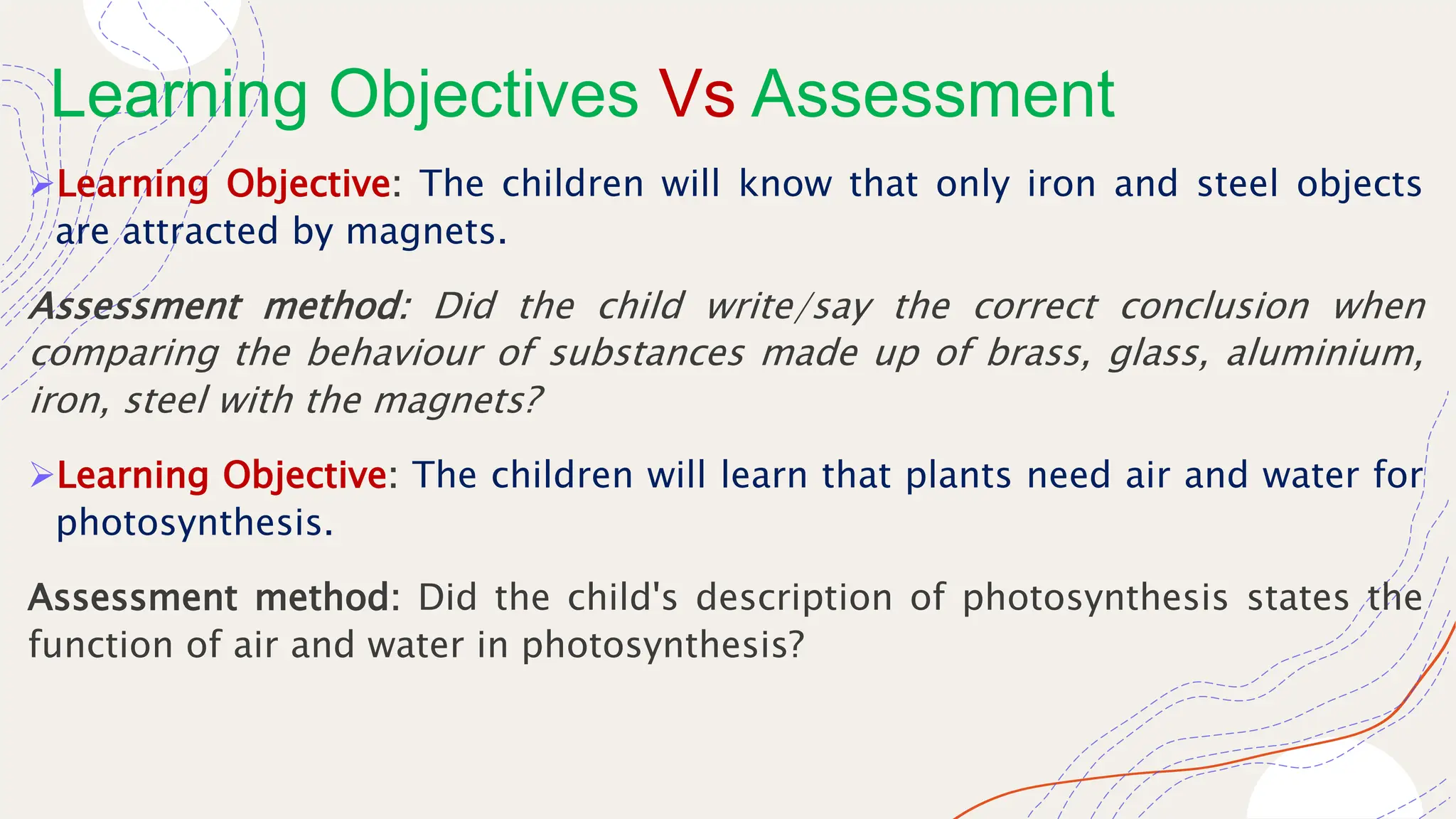 learning objectives.pptx | Educational Assessment | Education
