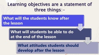 learning objectives.pptx | Educational Assessment | Education
