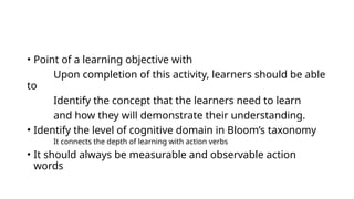 Crafting Effective Learning Objectives Using SMART Criteria and Bloom's ...