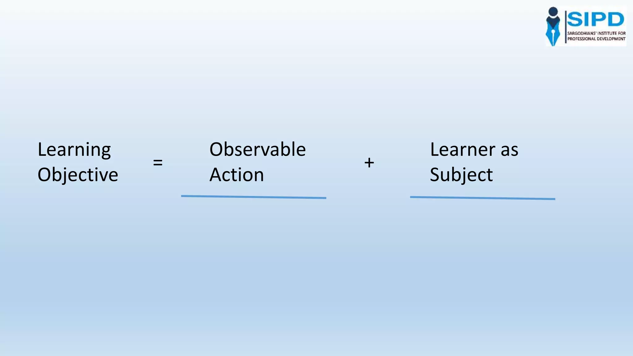 Set Clear Learning Objectives | PPT