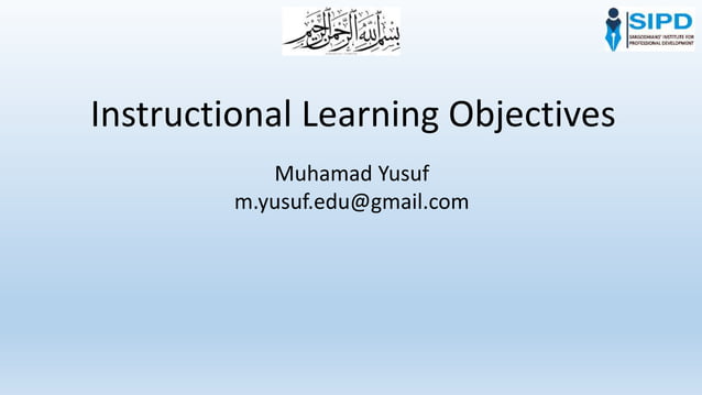 Set Clear Learning Objectives | PPT