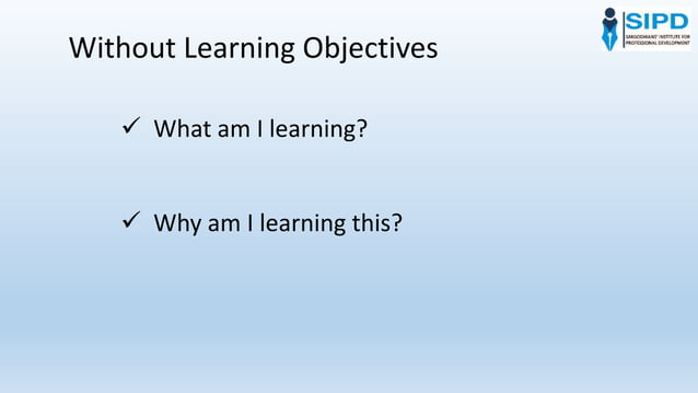 Set Clear Learning Objectives | PPT