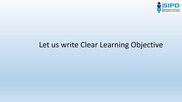 Set Clear Learning Objectives | PPT
