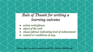 Learning objectives and learning outcomes | PPTX