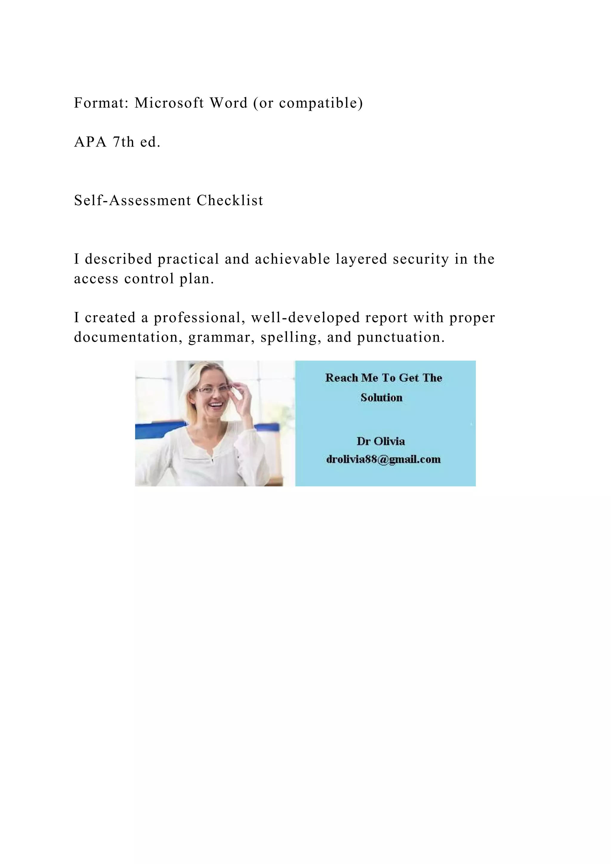 Learning Objectives and OutcomesDevelop an access control plan.docx