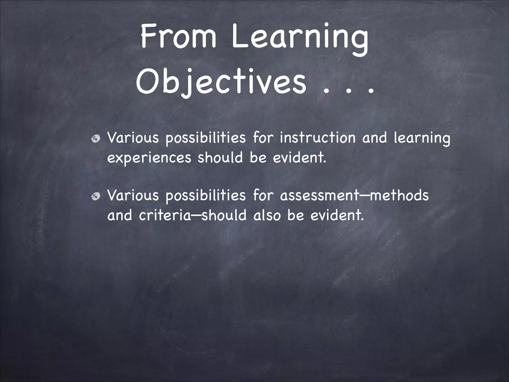 Learning objectives power point | PPT