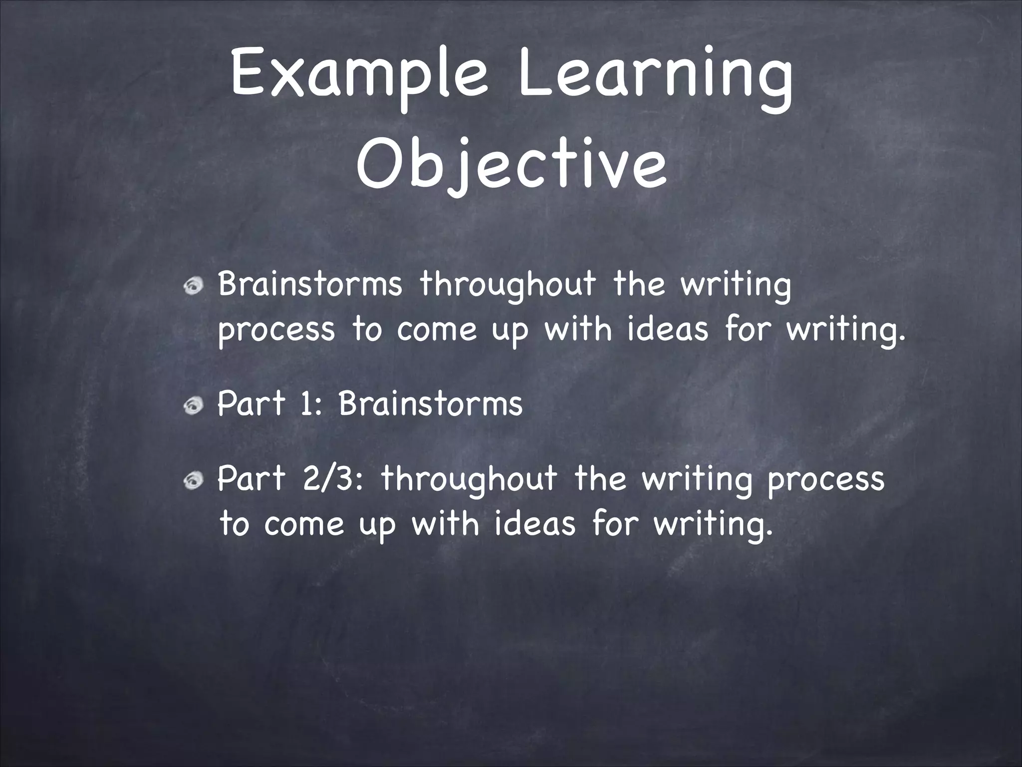 Learning objectives power point | PPT