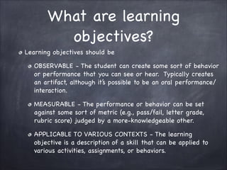 Learning objectives power point | PDF