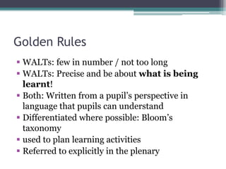 Learning objectives & success criteria inset | PPTX