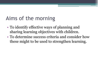 Learning objectives & success criteria inset | PPTX