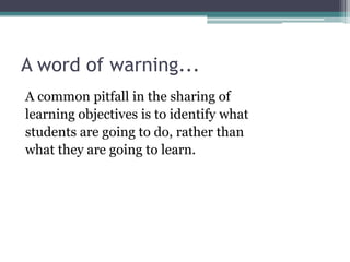 Learning objectives & success criteria inset | PPTX