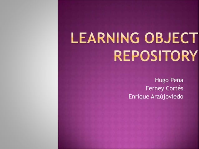 Learning object repository show | PPT Learning object repository show | PPT