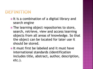 Learning object repository show | PPSX | Desktop Publishing | Computer Software and Applications