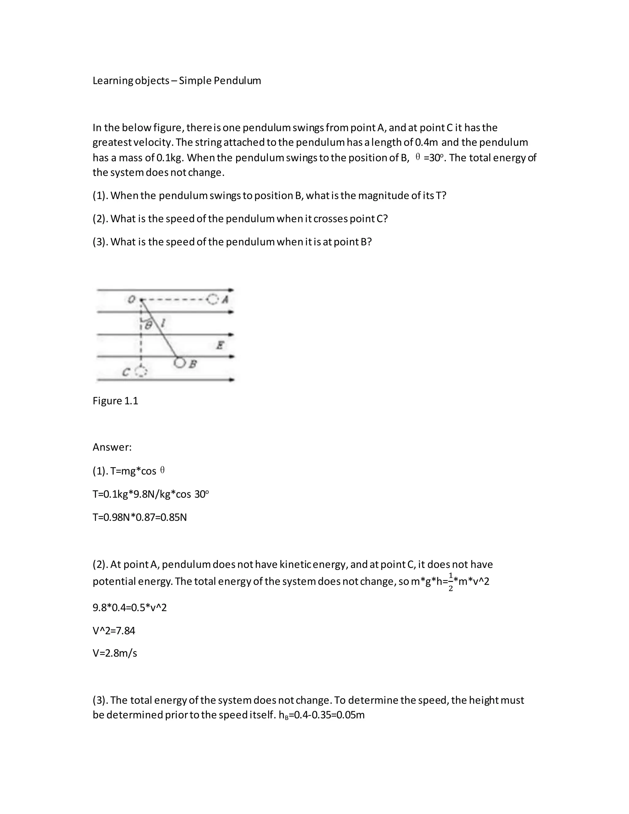 Simple Pendulum | PDF