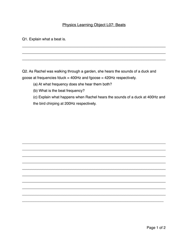 Learning Objects 7 Beats | PDF