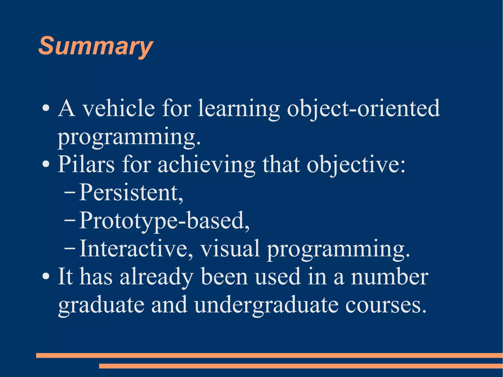Learning object-oriented programming trough a visual tool at Cisti 2008 | PPT