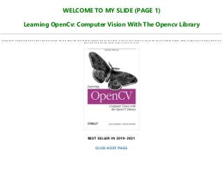 ~>Free Download Learning OpenCv: Computer Vision With The Opencv ...
