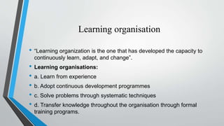 Learning organisation mba | PPT
