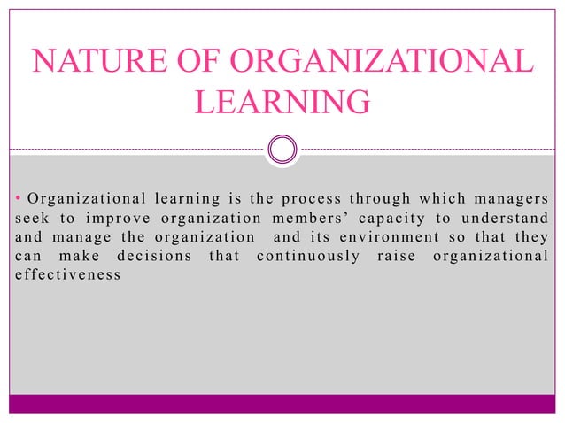 Learning organization | PPTX | Business | Business and Finance