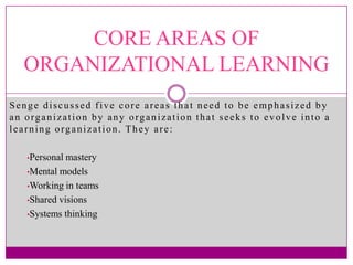 Learning organization | PPTX | Business | Business and Finance
