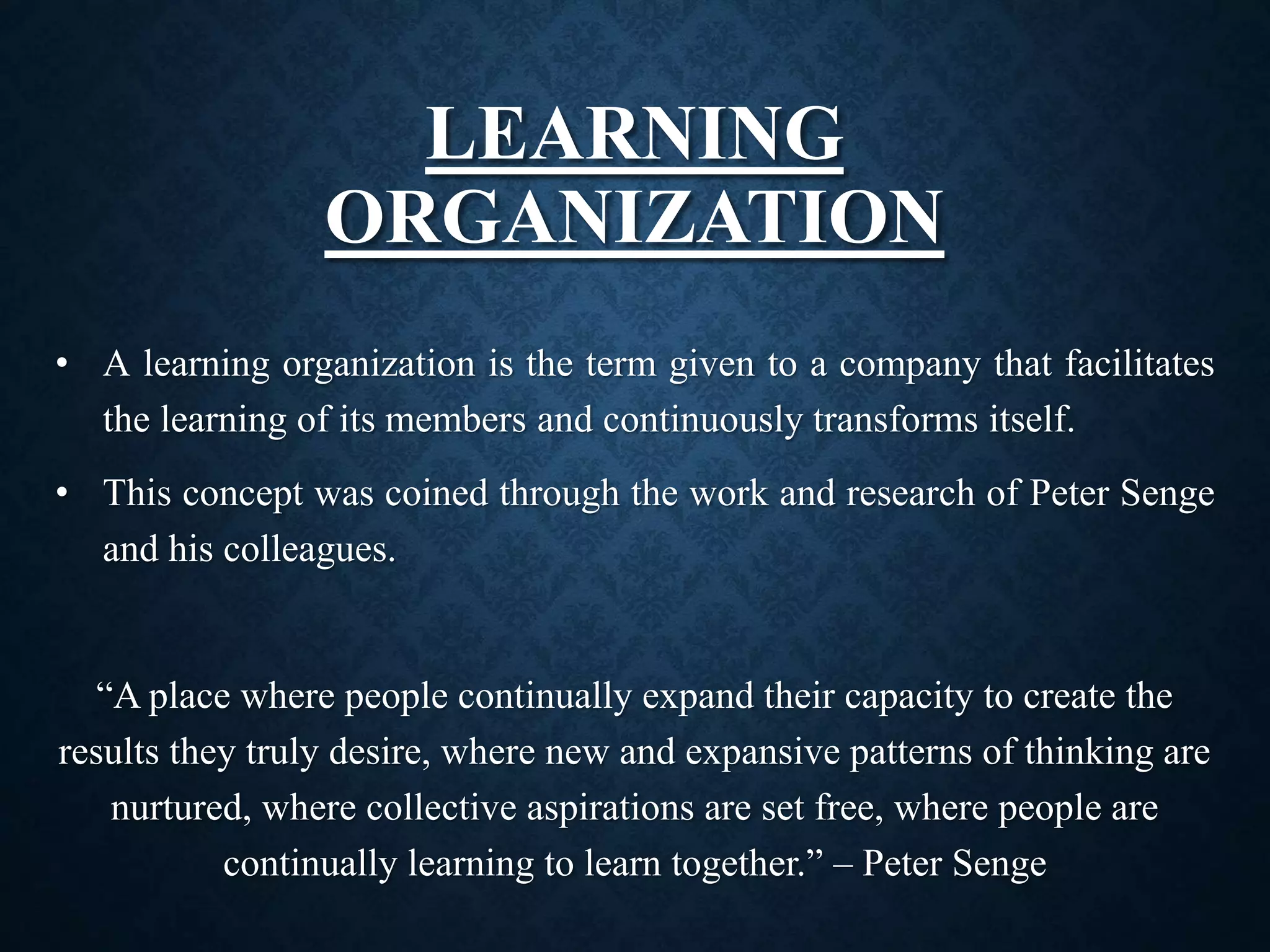 Learning organization | PPTX