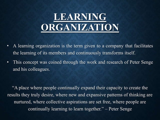 Learning organization | PPTX