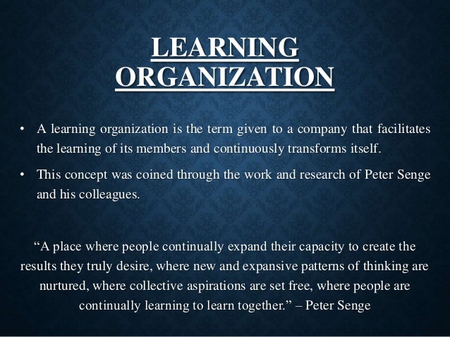 Learning organization