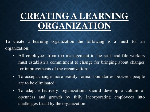 Learning organization