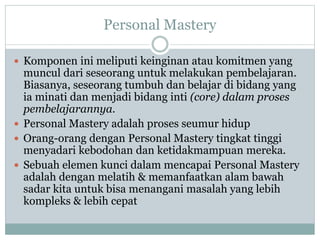 Knowledge Management: Learning organization | PPTX