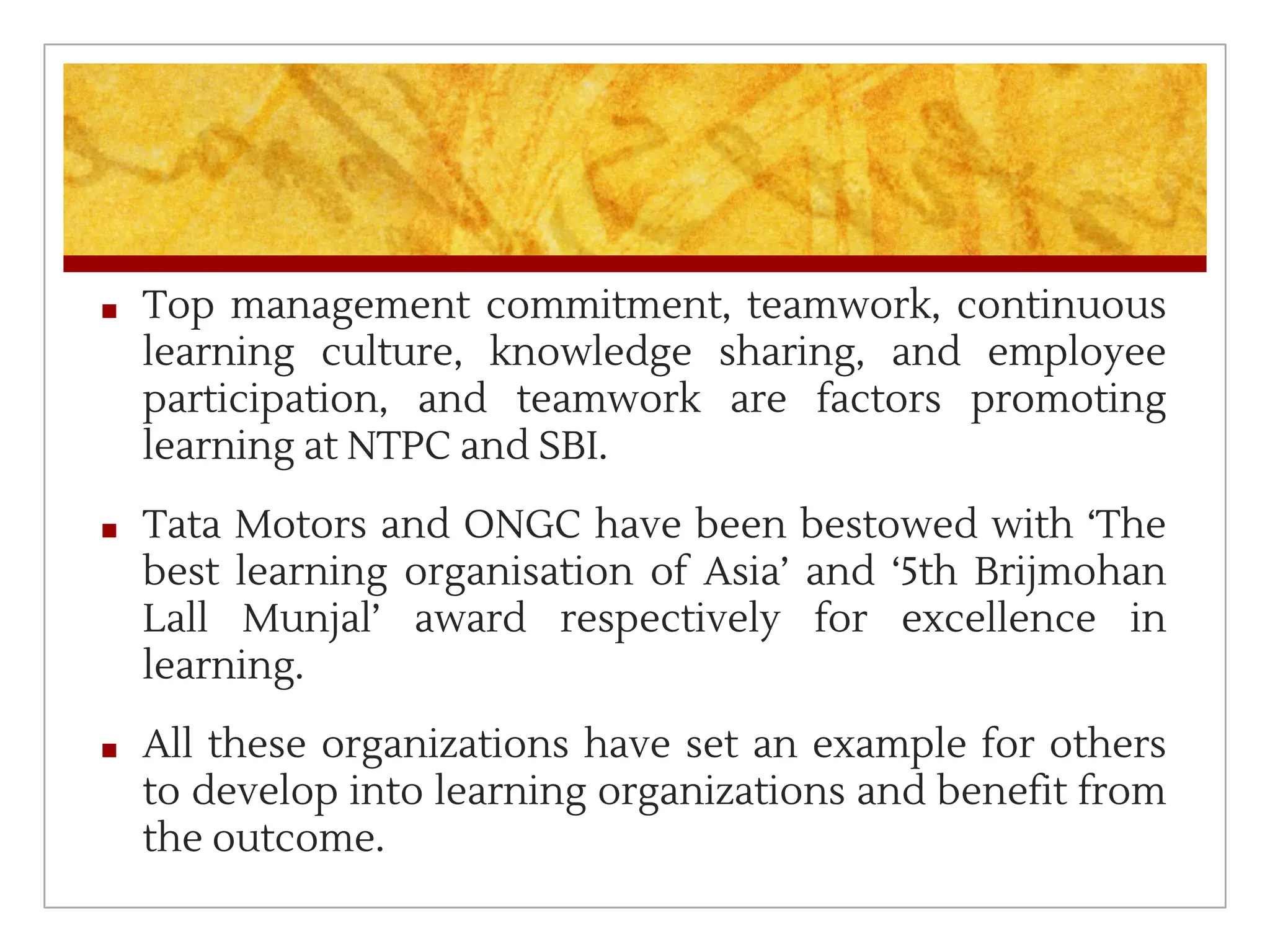 LEARNING ORGANIZATION, MEANING , TYPES, FEATURES | PPT